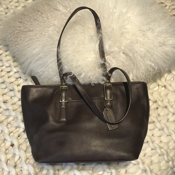 Coach | Bags | Coach Legacy Mini Market Tote Dark Brown | Poshmark